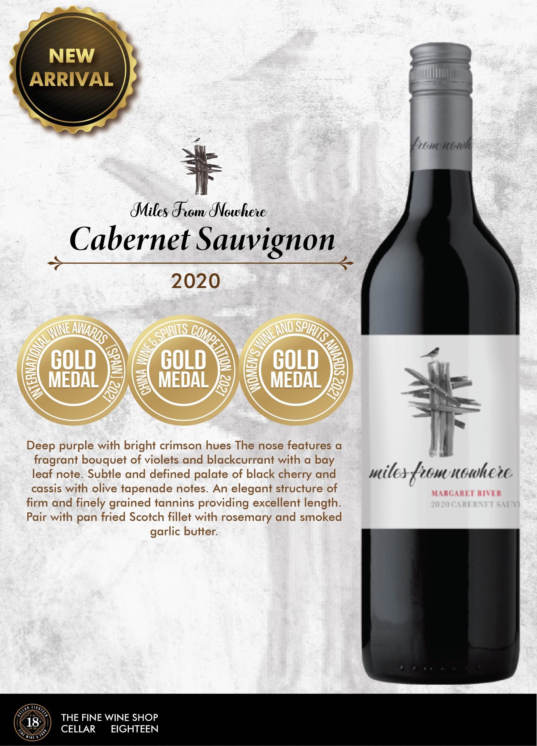 MILES FROM NOWHERE CAB SAUV 20 – Cellar 18 | Fine Wine & Food MILES FROM NOWHERE CAB SAUV 20 – Cellar 18 | Fine Wine & Food