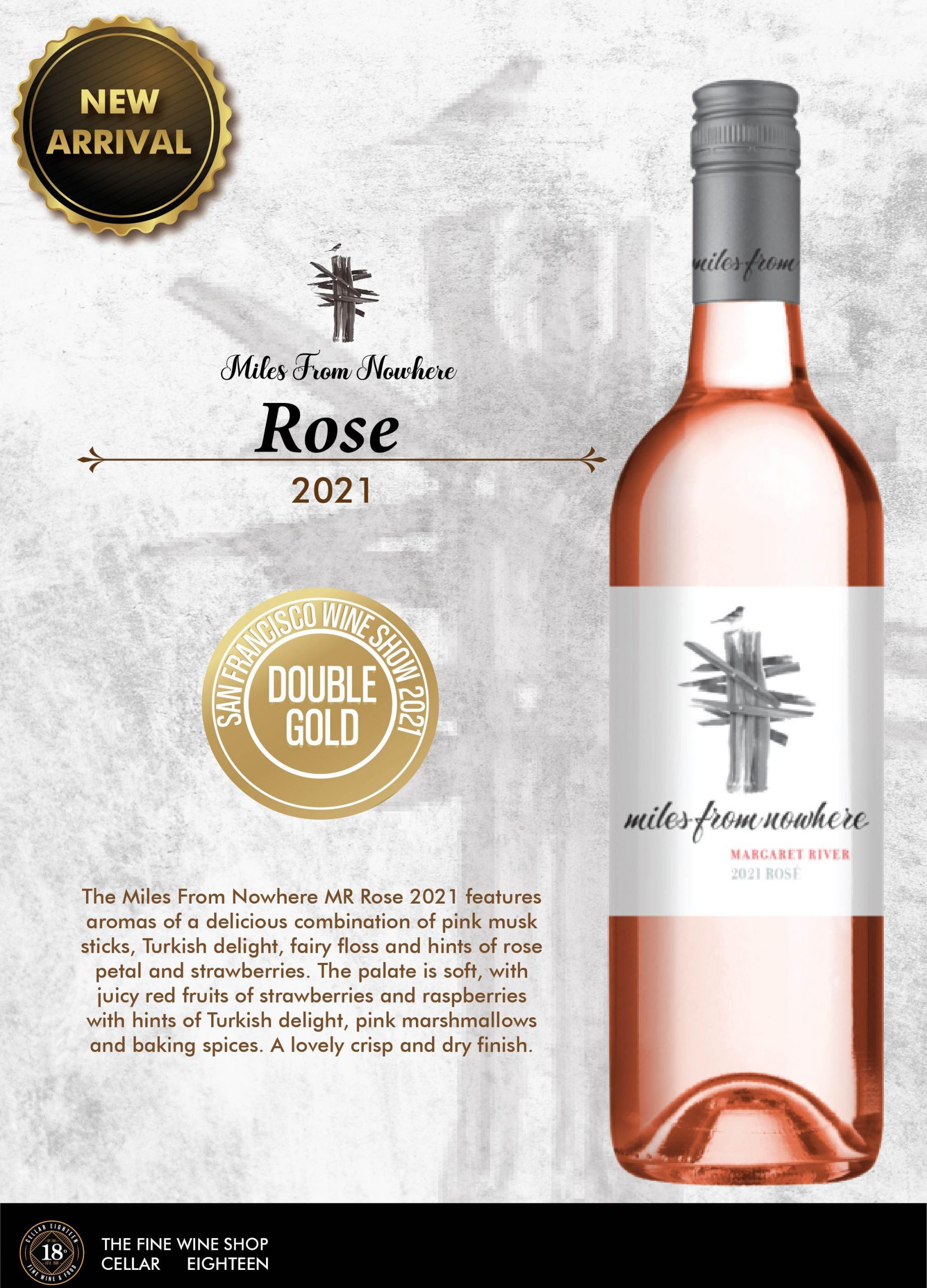 MILES FROM NOWHERE ROSE 21 – Cellar 18 | Fine Wine & Food MILES FROM NOWHERE ROSE 21 – Cellar 18 | Fine Wine & Food