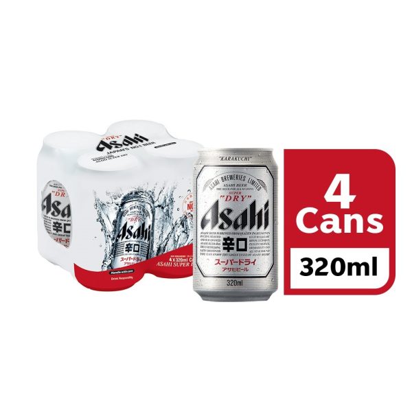 ASAHI SUPER DRY BEER 4X320ML – Cellar 18 | Fine Wine & Food